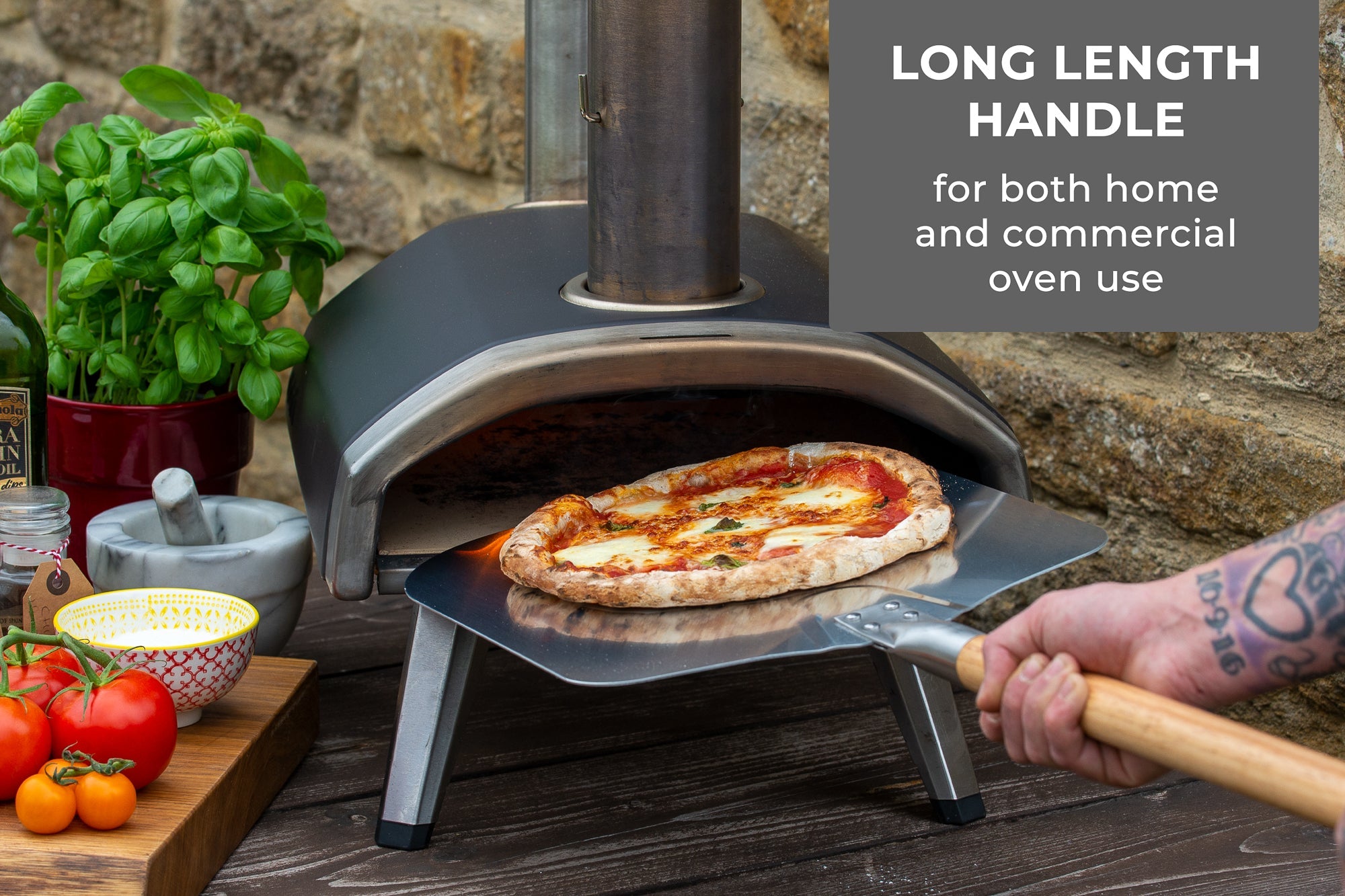 12 Inch Pizza Peel Pizza Paddle Long Handle – Dan and Co.